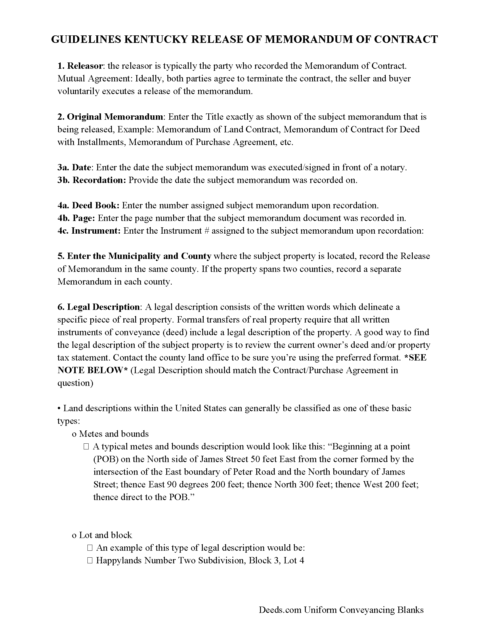 Fulton County Full Release of Memorandum of Contract Form | Kentucky ... Fulton County Full Release of Memorandum of Contract Form | Kentucky ...