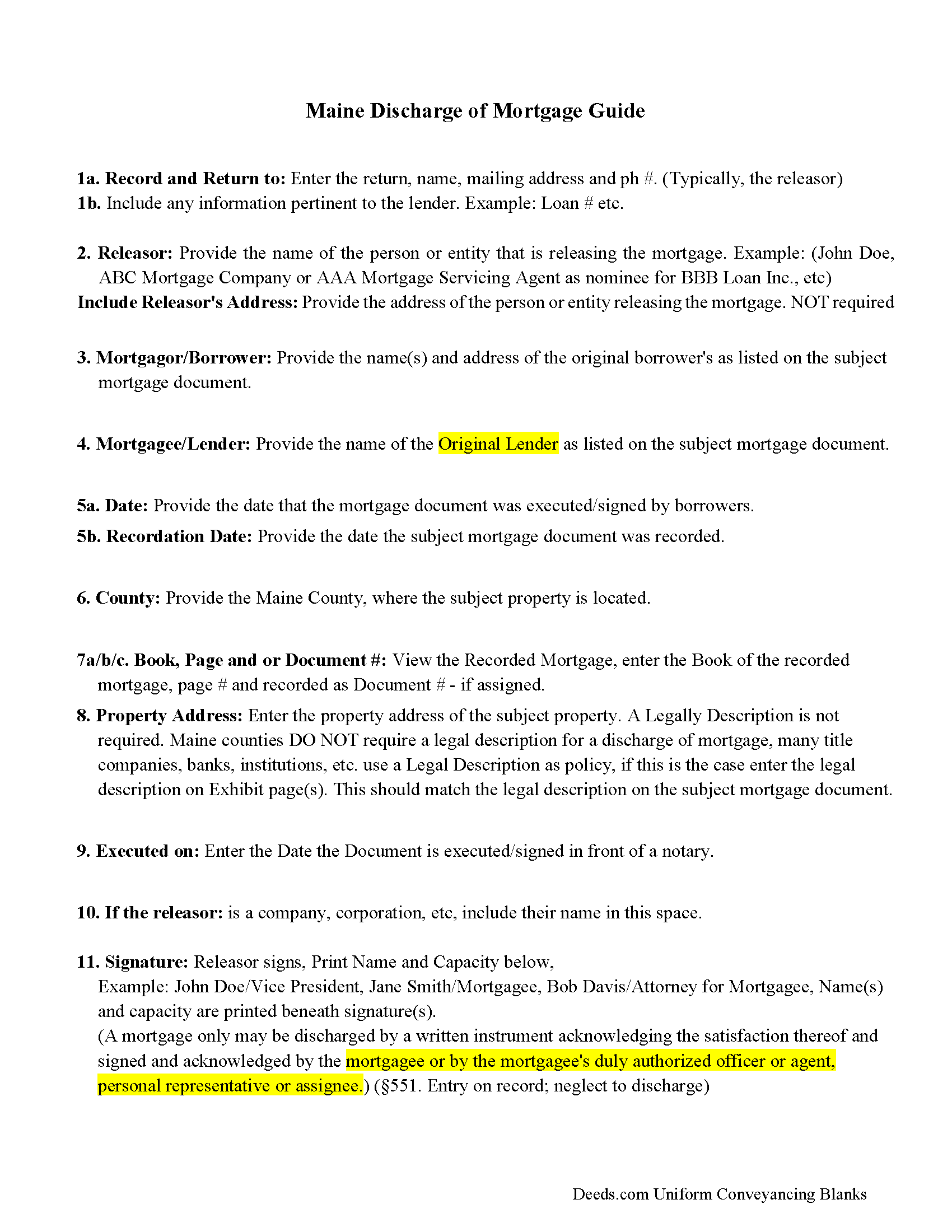 Androscoggin County Discharge Of Mortgage Form Maine Deeds Androscoggin County Discharge Of Mortgage Form Maine Deeds